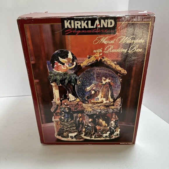 Kirklands | Holiday | Kirkland Musical Water 3 Globe Wrevolving Base ...